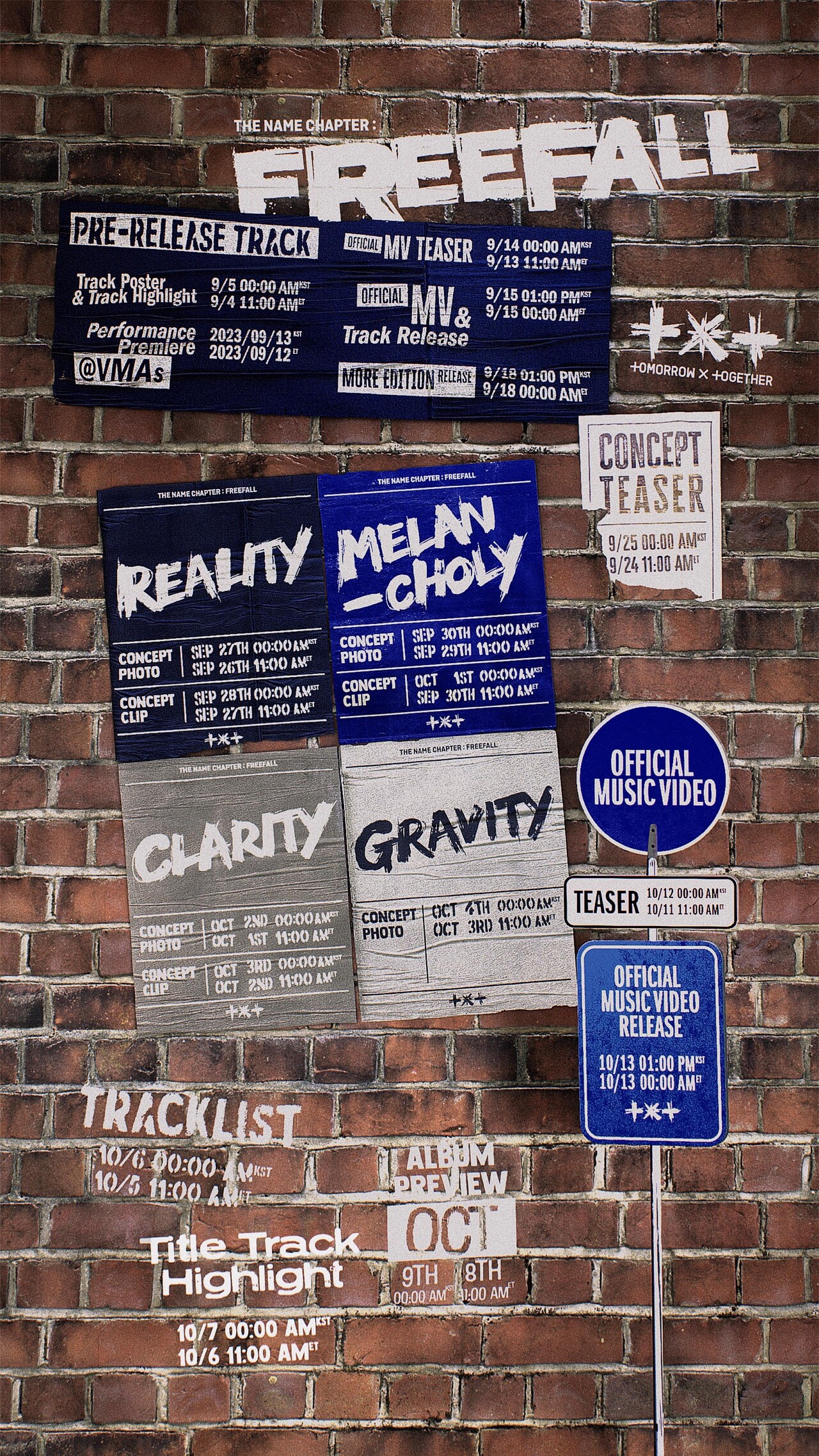 투모로우바이투게더, 정규 3집 '이름의 장: FREEFALL' 발매 앞서 선공개 트랙 발표