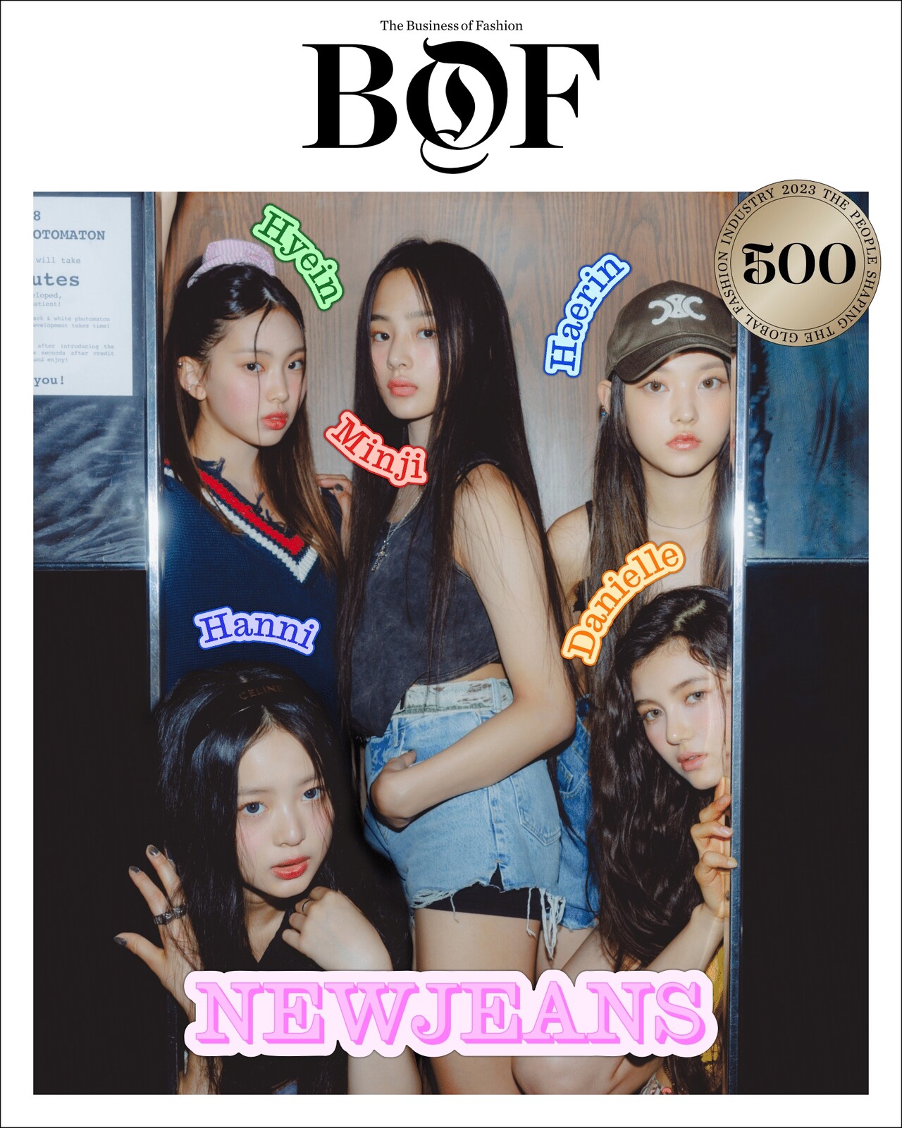 뉴진스, K-팝 여성 아티스트 유일 2023 BoF 500에 이름 올렸다