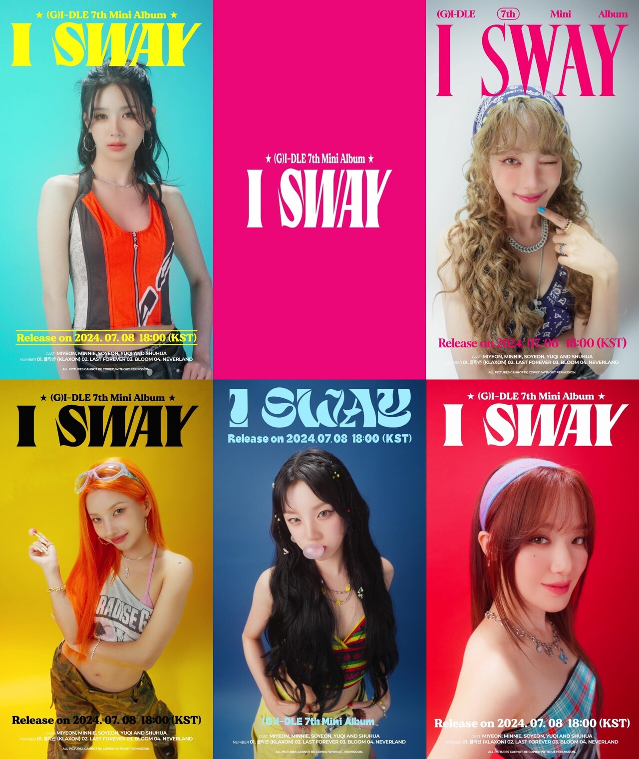 (여자)아이들, 'I SWAY' 무빙포스터 공개..복고 스타일